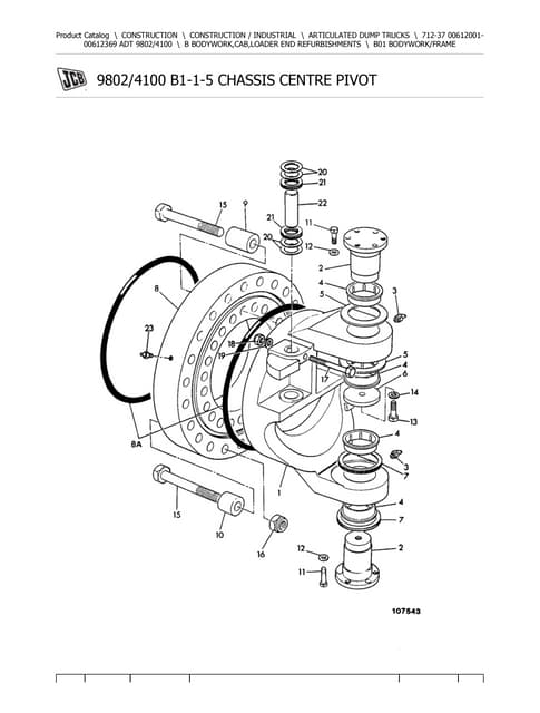 JCB TM270 Telescopic Wheeled Loader Parts Catalogue Manual (Serial ...