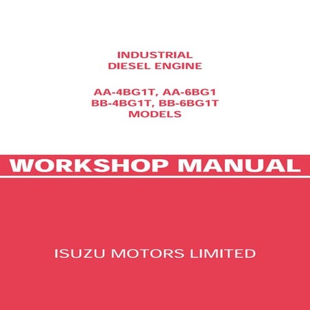 JCB Isuzu Engine AA-6BG1 Service Repair Manual.pdf