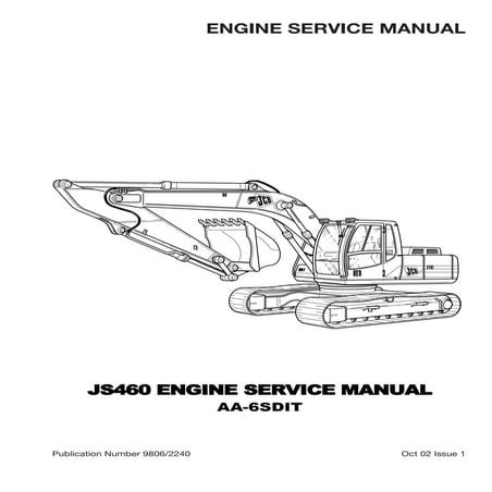 JCB JS460 Engine Isuzu AA-6SD1T Service Repair Manual.pdf