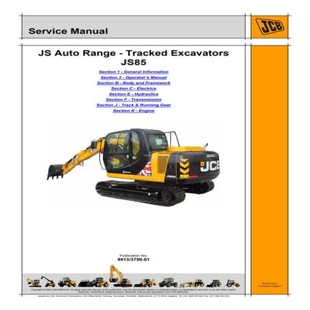 Jcb js200 series tracked excavator service repair manual from 2412201 ...