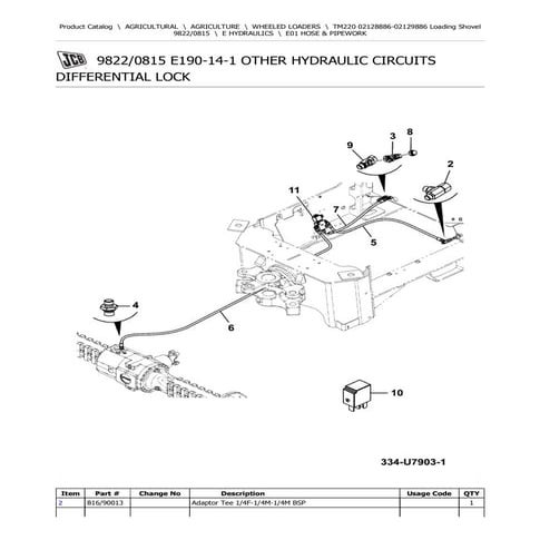 JCB TM220 Telescopic Wheeled Loader Parts Catalogue Manual (Serial ...