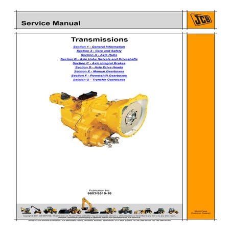 Jcb transmissions service repair manual | PDF
