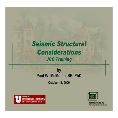 Seismic Structural Considerations in Steel | PDF