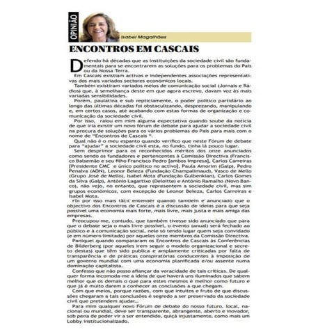 Entrevista a Isabel Magalhães no Jornal Costa do Sol | PPTX