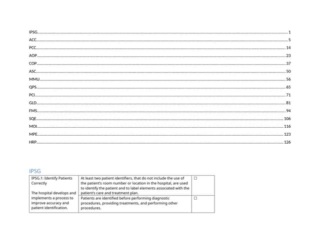 INTERNATIONAL PATIENT SAFETY GOAL (IPSG) | PPTX