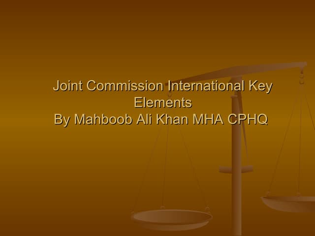 Joint commission international (jci) | PPTX