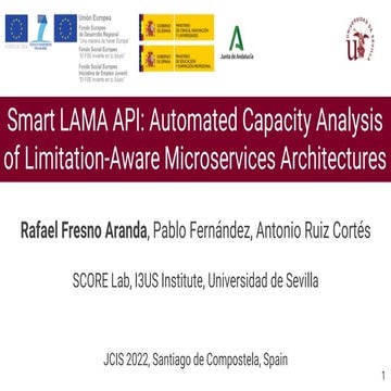 JCIS 2022 - Smart LAMA API: Automated Capacity Analysis of Limitation ...