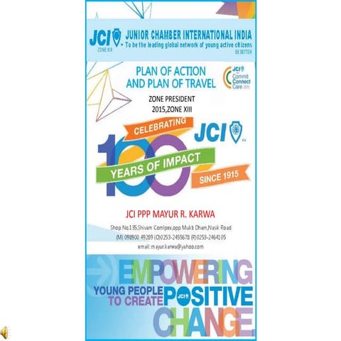 Jci India zone xiii 2015 plan of action | PPTX