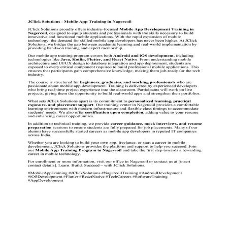 Machine Learning Training Centre In nagercoil | DOCX