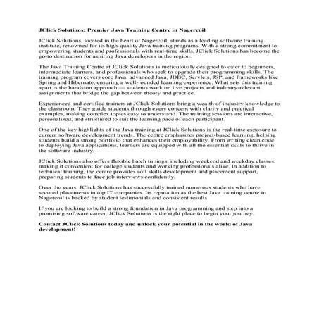 Machine Learning Training Centre In nagercoil | PDF