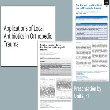 Local application orthopedics department | PPT