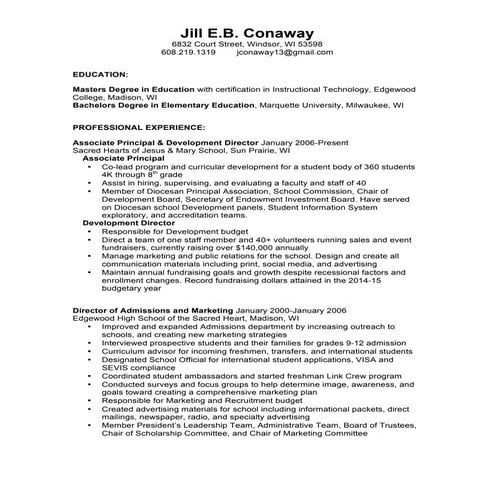 J conaway resume | PDF