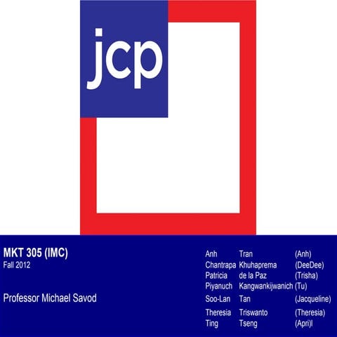 jcp Rebranding: IMC | PPT