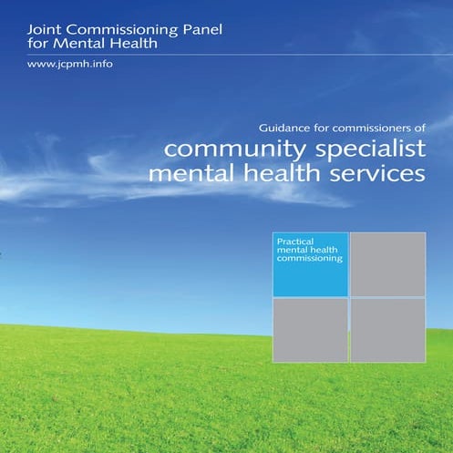 Guidance for commissioners of community specialist mental health ...