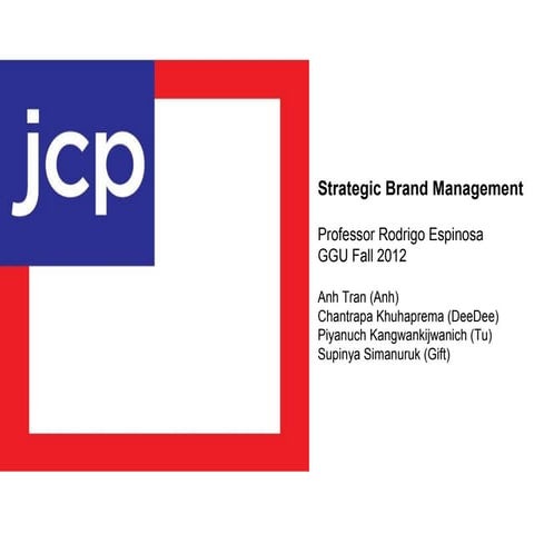 jcp Rebranding: Brand Management | PPT | Marketing and Advertising ...