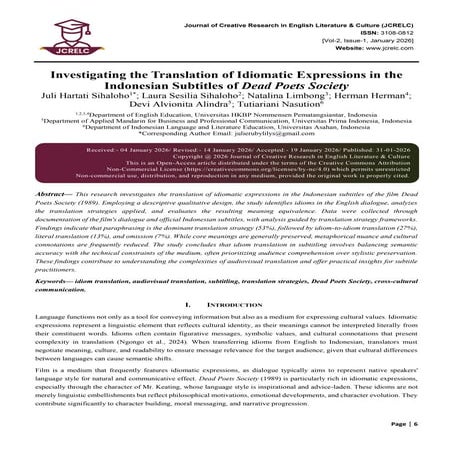 Investigating the Translation of Idiomatic Expressions in the ...
