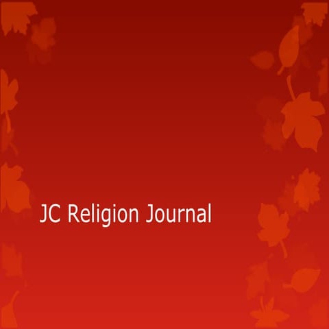 Junior Cert Religion Journal | PPT