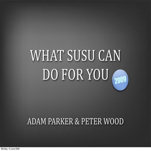 What SUSU can do for you | PDF