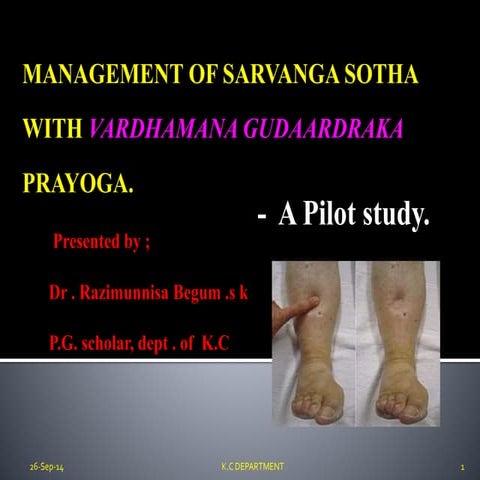 sotha ppt | PPTX | Blood Disorders | Diseases and Conditions