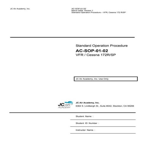 JC SOP - Power Off Stall | PDF