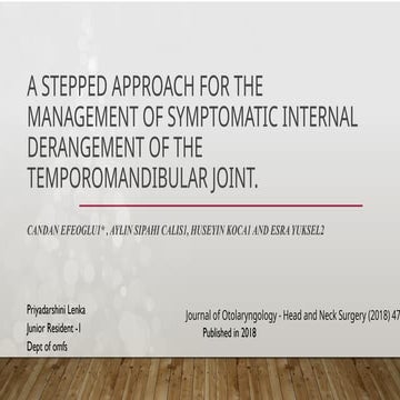 a stepped approach in the management of symptomatic inetrnal ...