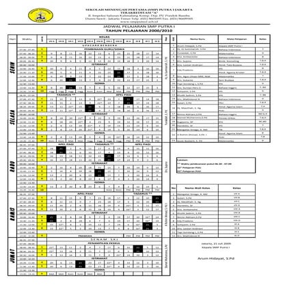 Jadwal Pelajaran Selama Puasa | PDF