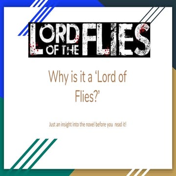 1st lesson of 'the lord of the flies' | PPT