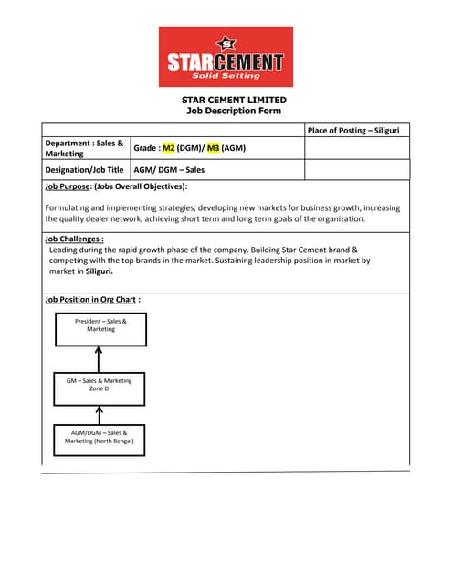 Sales Manager Lob Description Template by Bayt.com