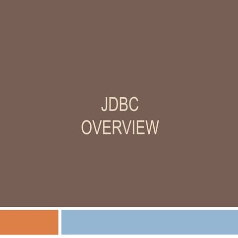 JDBC OVERVIEW uses from the subject of EDP.pptx