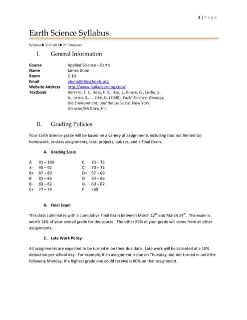 8th grade earth & space science online course | PPTX