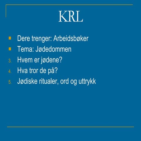 JøDedommen | PPT