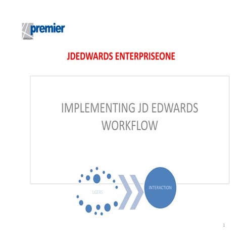 Jdedwards EnterpriseOne Implementing Workflow | PDF