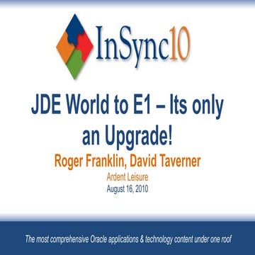 JDE Projects Month End Course - Work Orders | PPTX