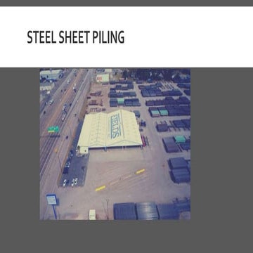 Steel Sheet Piling | JD Fields | PPTX
