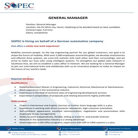 General Manager - Job description | PDF