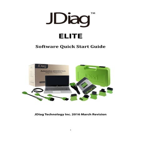 JDiag Elite J2534 Software Quick Start Guide-obd365 | PDF | Operating Systems | Computer ...