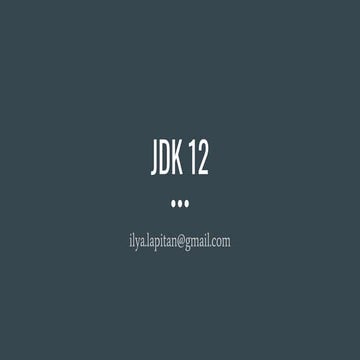 JDK 12 | PPTX