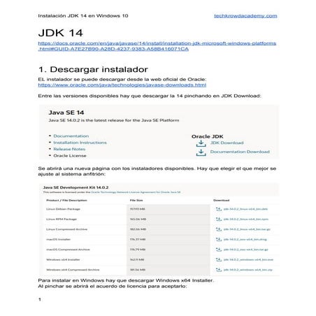 Cómo instalar JDK 14 en Windows 10 | PDF