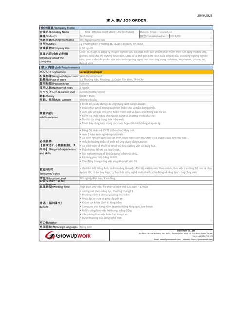 [Job Description] Android Developer | PDF