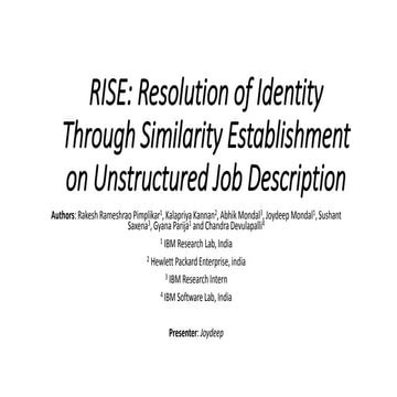 RISE: resolution of identity through similarity establishment on ...