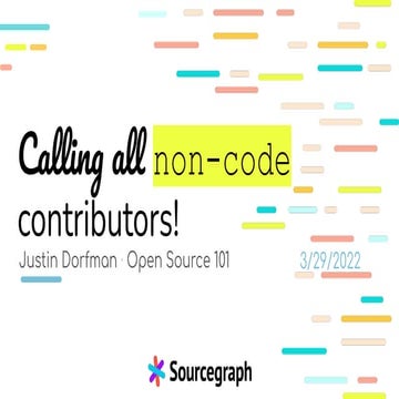 Calling all non-code contributors! | PPT