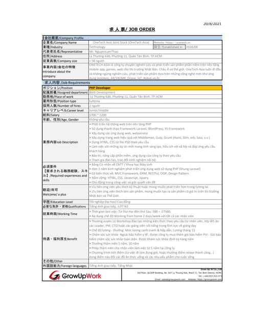 [Job Description] Android Developer | PDF