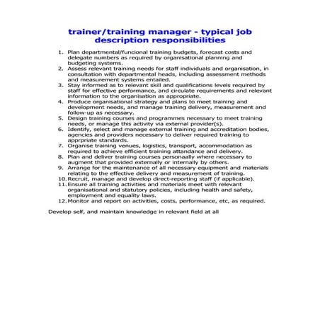 Roles and responsibilities of trainers | PPTX