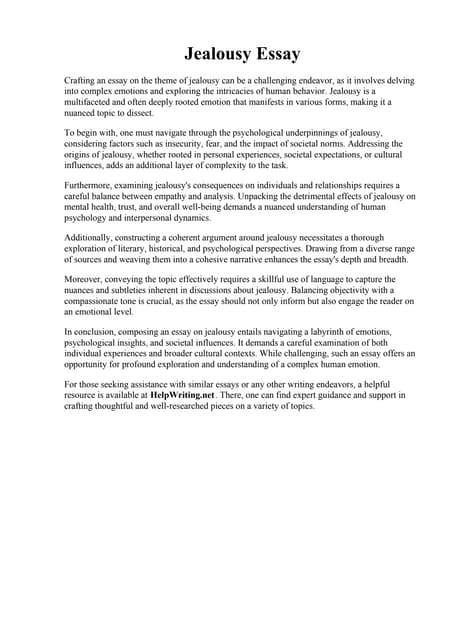 Jealousy Essay.pdfJealousy Essay. Othello and jealousy Essay Example ... Jealousy Essay.pdfJealousy Essay. Othello and jealousy Essay Example ...