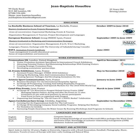 Jean baptiste houelleu cv | DOCX