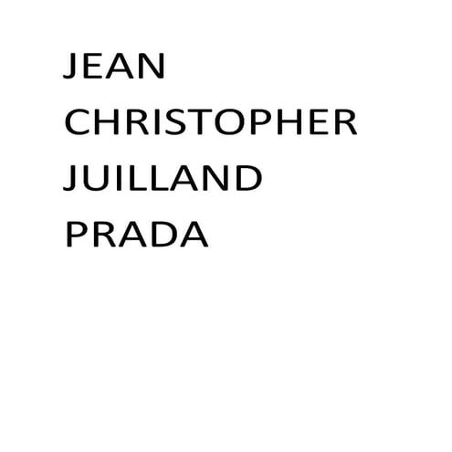 Jean christopher juilland prada | DOCX