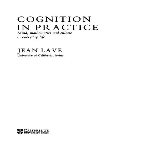 [Jean lave] cognition_in_practice_mind,_mathematics | PDF