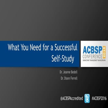What You Need for a Successful Self-Study | PPTX