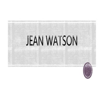 Jean watson | PPTX