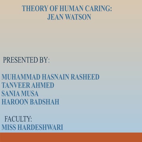 jean watson "Theory of Caring "presentation1.pptx